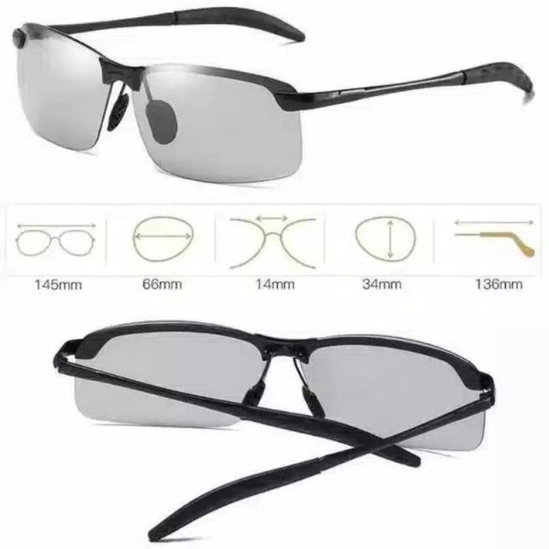 Jual FAB Kacamata Polarized Photochromic Pria Kacamata Anti Silau Siang Malam | Shopee Indonesia