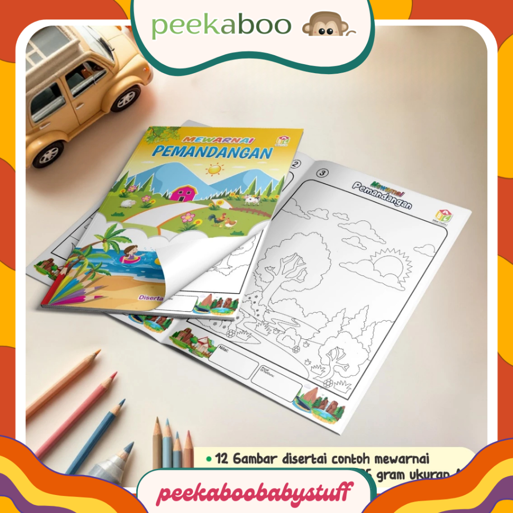 Jual BUKU MEWARNAI FULL COLOUR (FC) A5 - PEMANDANGAN - FC || BUKU WARNA ...