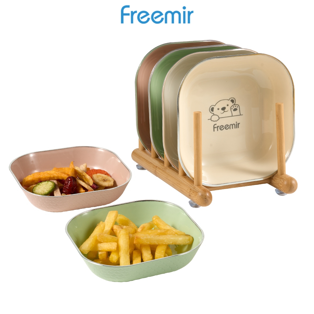 Jual [OFFICIAL] freemir Piring 14 cm set 4 Pcs Wheat Straw Serving ...