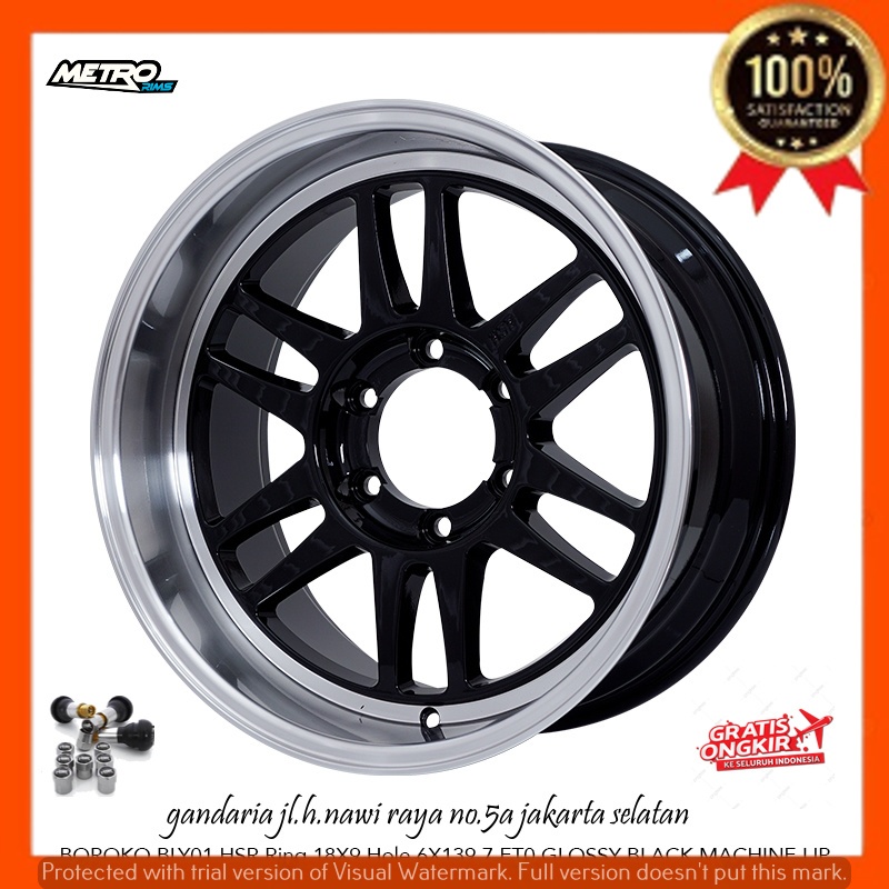 Jual VELG PELEK RACING R18 RING 18 SAMLONG UNTUK MOBIL FORTUNER PAJERO HILUX LAND CRUISER TRITON ...