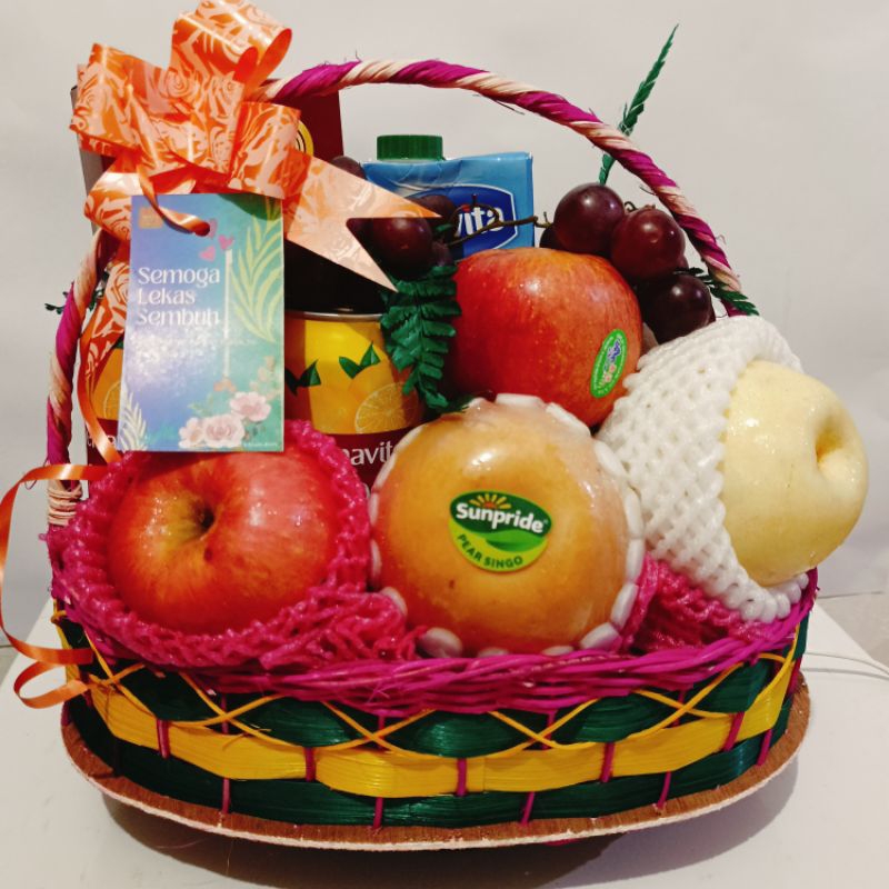 Jual Parsel Buah Mix Bingkisan Orang Sakit Size M32 Berisi Buavita ...