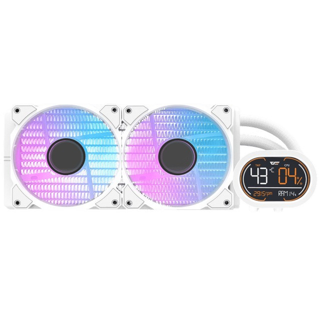 Jual DARKFLASH WAVE DH240D ARGB WHITE LCD 240MM LIQUID AIO WATER CPU ...