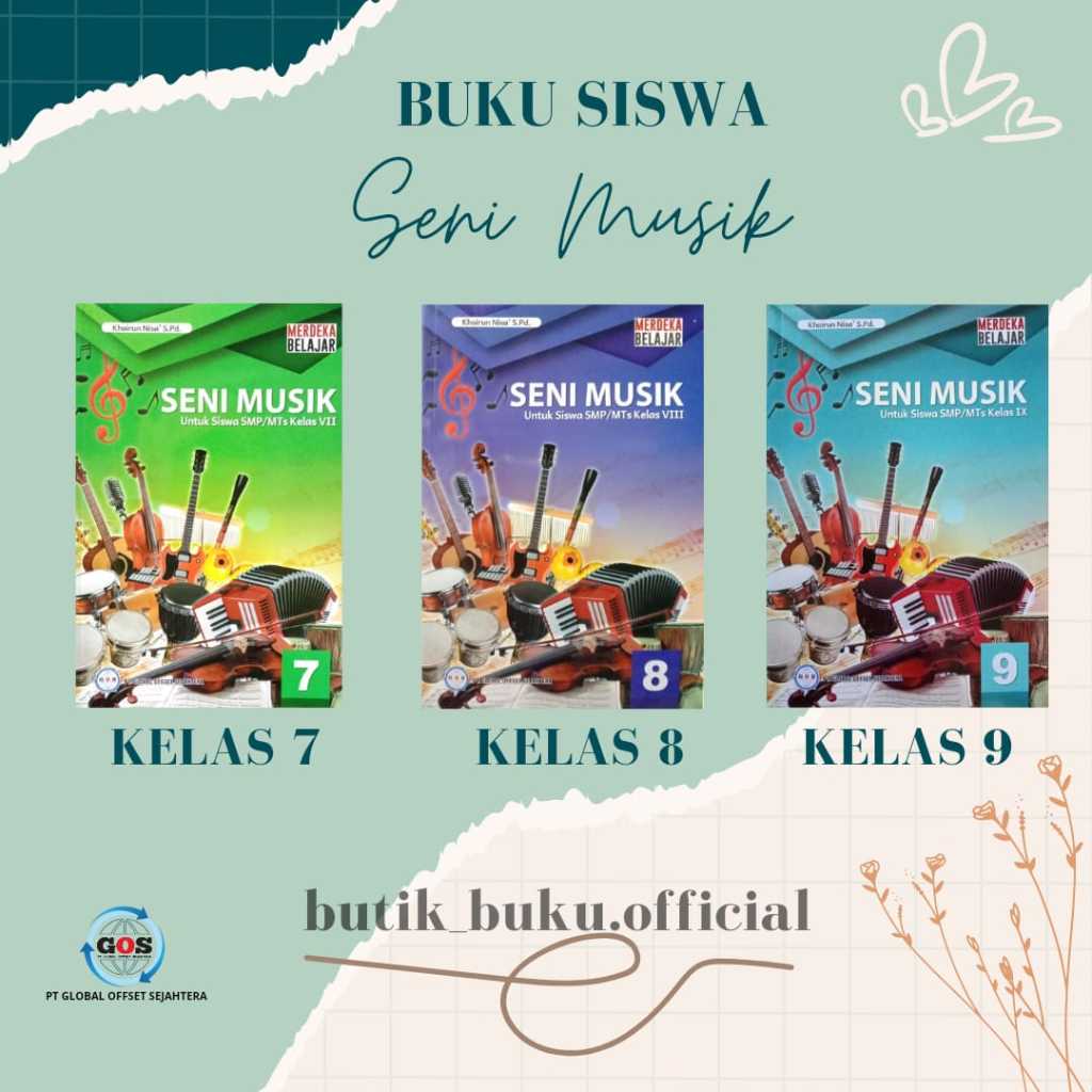 Jual BUKU SISWA SENI MUSIK KELAS 7,8,9 KURIKULUM PENGGERAK-MERDEKA SMP/MTS (PENERBIT:GOS ...