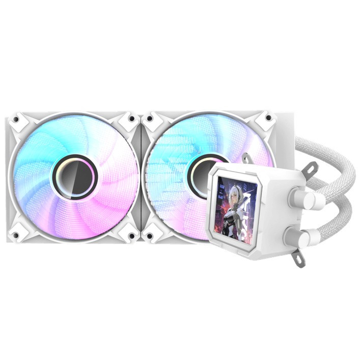 Jual DARKFLASH WAVE DV240S ARGB WHITE LCD 240MM LIQUID AIO WATER CPU COOLER PROCESSOR | Shopee ...
