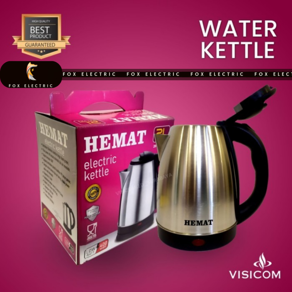 Jual Kettle Listrik teko listrik 2 liter 400w Stainless Steel Visicom ...