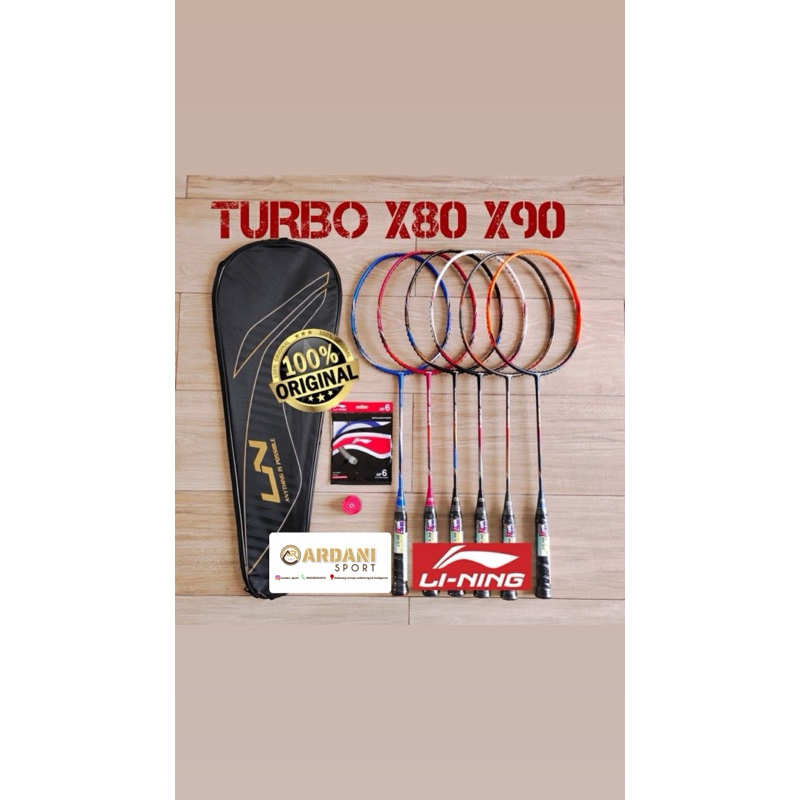 Jual Raket Lining Turbo X80 X90 Raket Badminton Original 100% | Shopee ...