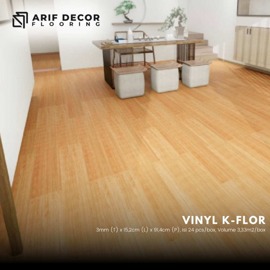 Jual PROMO!! Lantai Vinyl K-FLOR KFLOR K-FLOOR Tebal 3mm Motif Wood ...