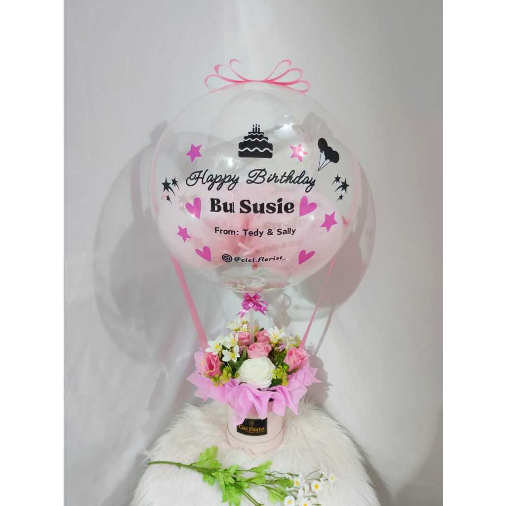 Jual Buket Balon Bloom Box Balloon PVC Bobo Bunga Artificial untuk ...