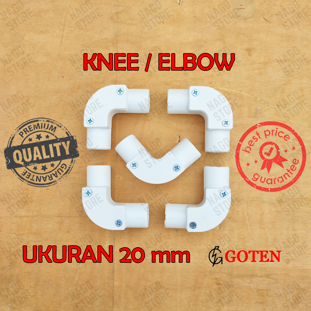 Jual KNEE 20MM KENI ELBOW L BOW LBOW BELOKAN SIKU PIPA LISTRIK CONDUIT ...