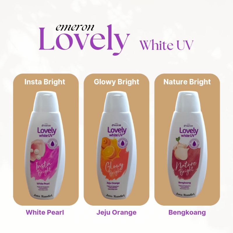 Jual Emeron Lovely White Hand and Body Lotion Botol 100ml | Shopee ...
