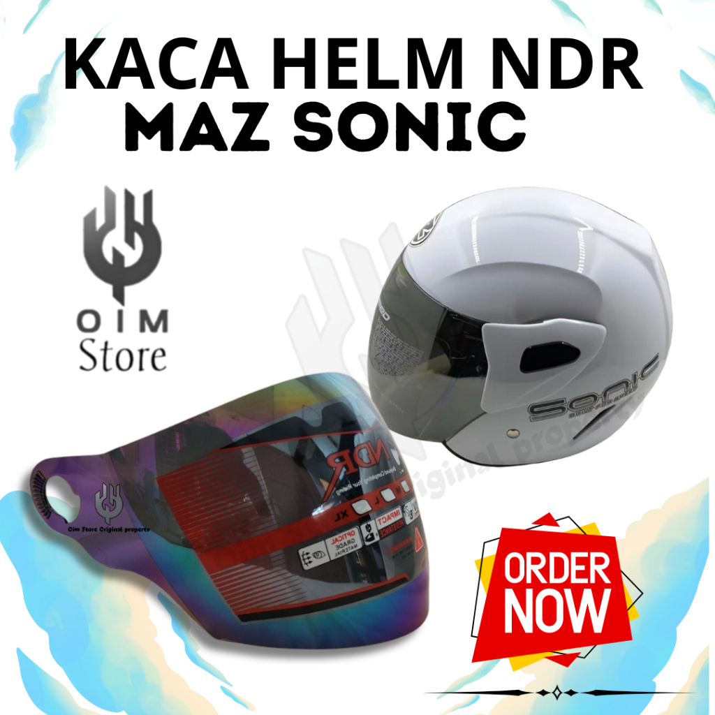 Jual kaca Visor helm MAZ SONIC NDR – Kaca Helm NDR Anti-Silau dengan ...
