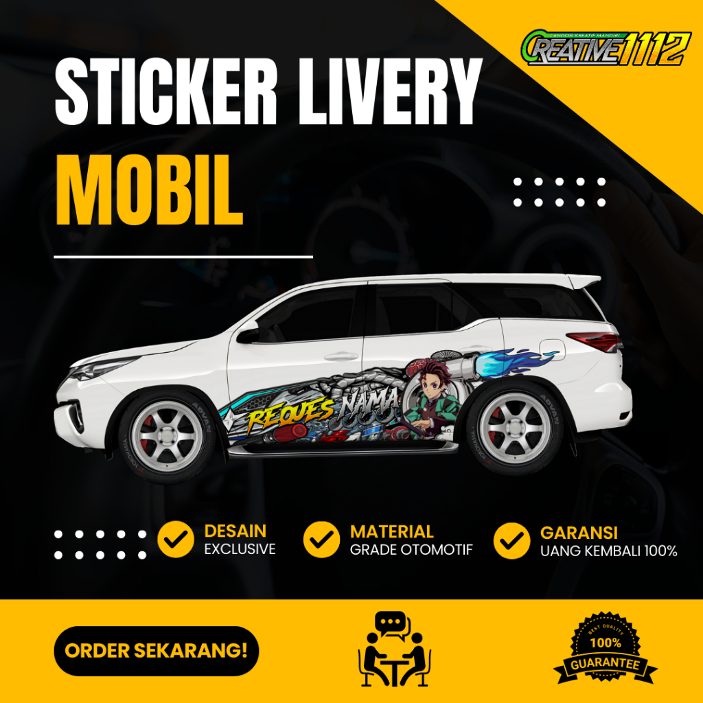 Jual Livery Mobil Fortuner 2016-2024 Cumi Darat Turbo Thailook Vinyl ...