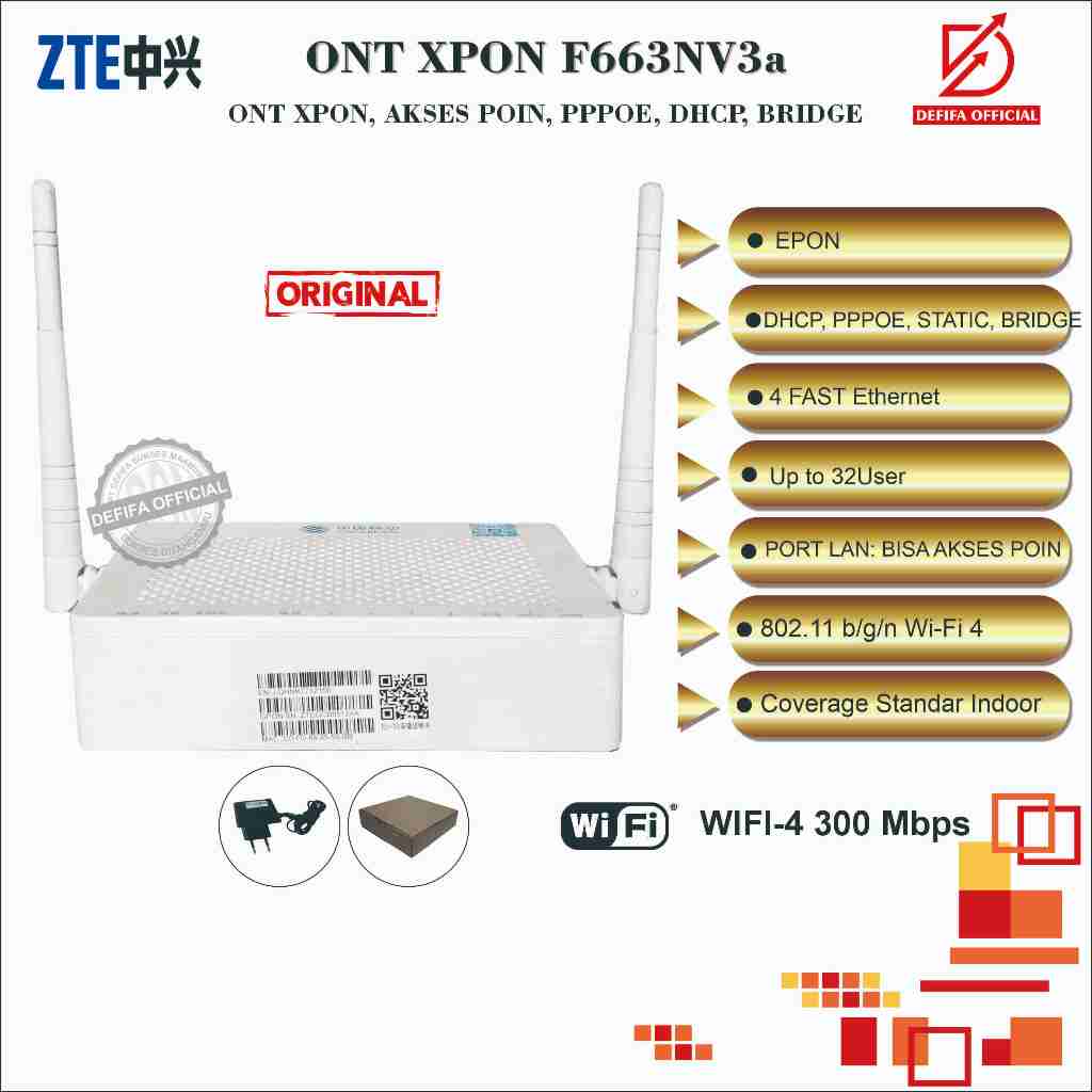Jual ZTE ZXHN Modem FTTH ONT ONU F663NV3a XPON WIFI Wireless | Shopee ...