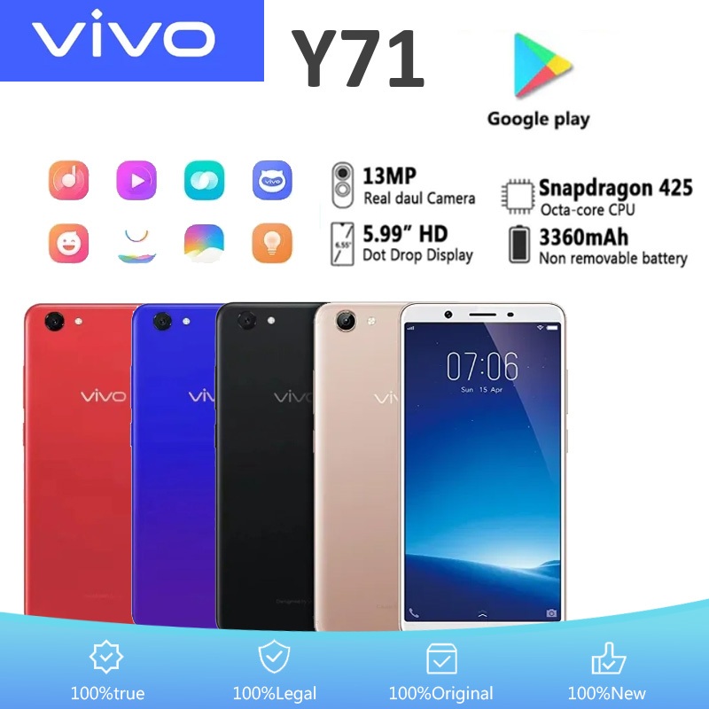 Jual VIVO hp Y71 Smartphone Global version 6+128GB HD Camera 13MP Face ...