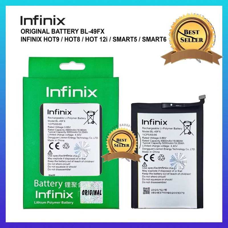 Jual Baterai Batre BL49FX Infinix Hot 8 Hot 9 Hot 9 Pro Hot 20i Note 7 Smart 5 Smart 6 / 6 Plus ...