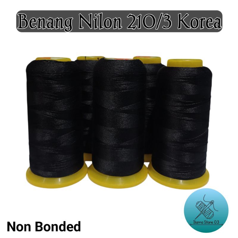 Jual Benang Nilon 210/3 hitam | Korea | Non Bonded | Shopee Indonesia