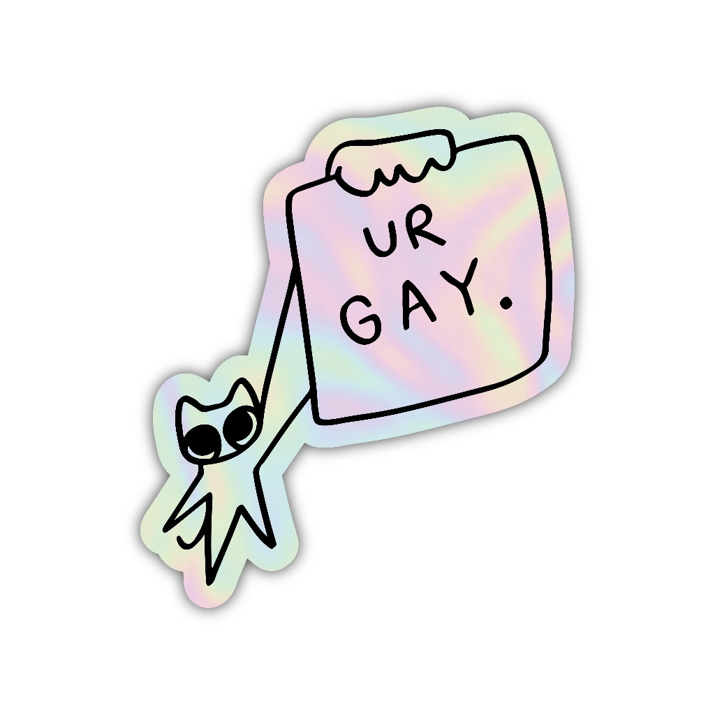 Jual Z298 sticker ur gay aesthetic, stiker hologram satuan | Shopee ...