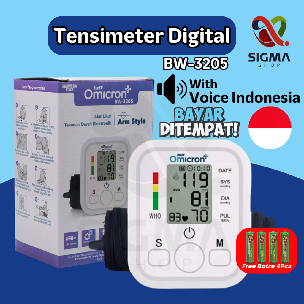 Jual Tensimeter Digital Alat Ukur Cek Tensi Darah Digital Tensi Meter ...