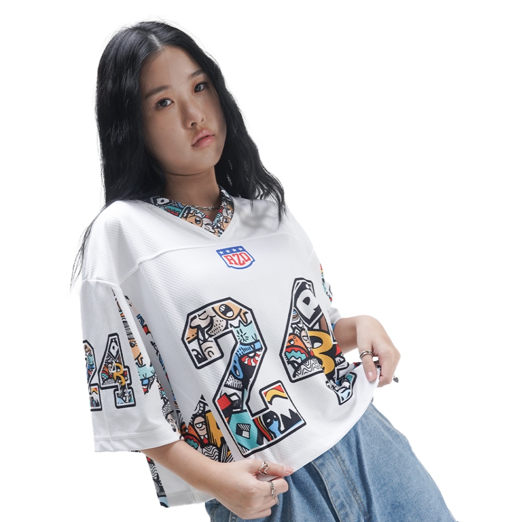 Jual RZQ / 24 / CROP SERIES / Jersey / Oversize / Streetwear / Retro ...