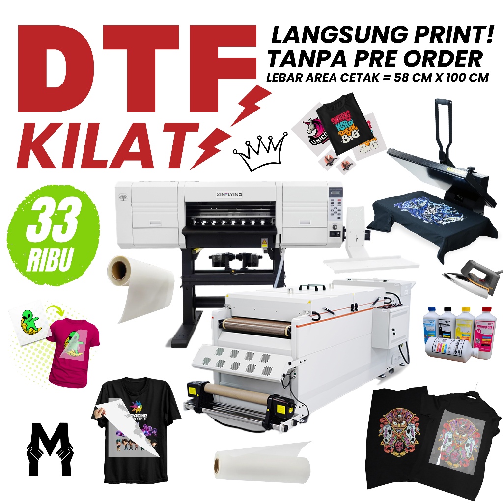 Jual Jasa Sablon DTF Cepat Instant Same Day Cetak Print Kaos Custom ...
