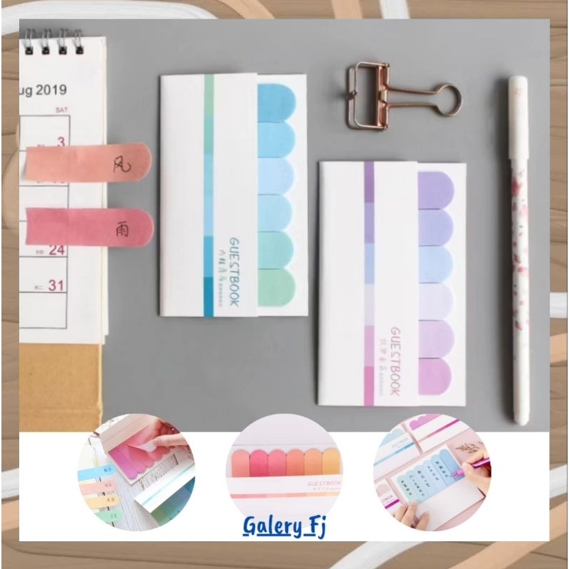 Jual STICKY NOTES AESTETIC / PEMBATAS BUKU AESTETIC / LABEL PENANDA ...