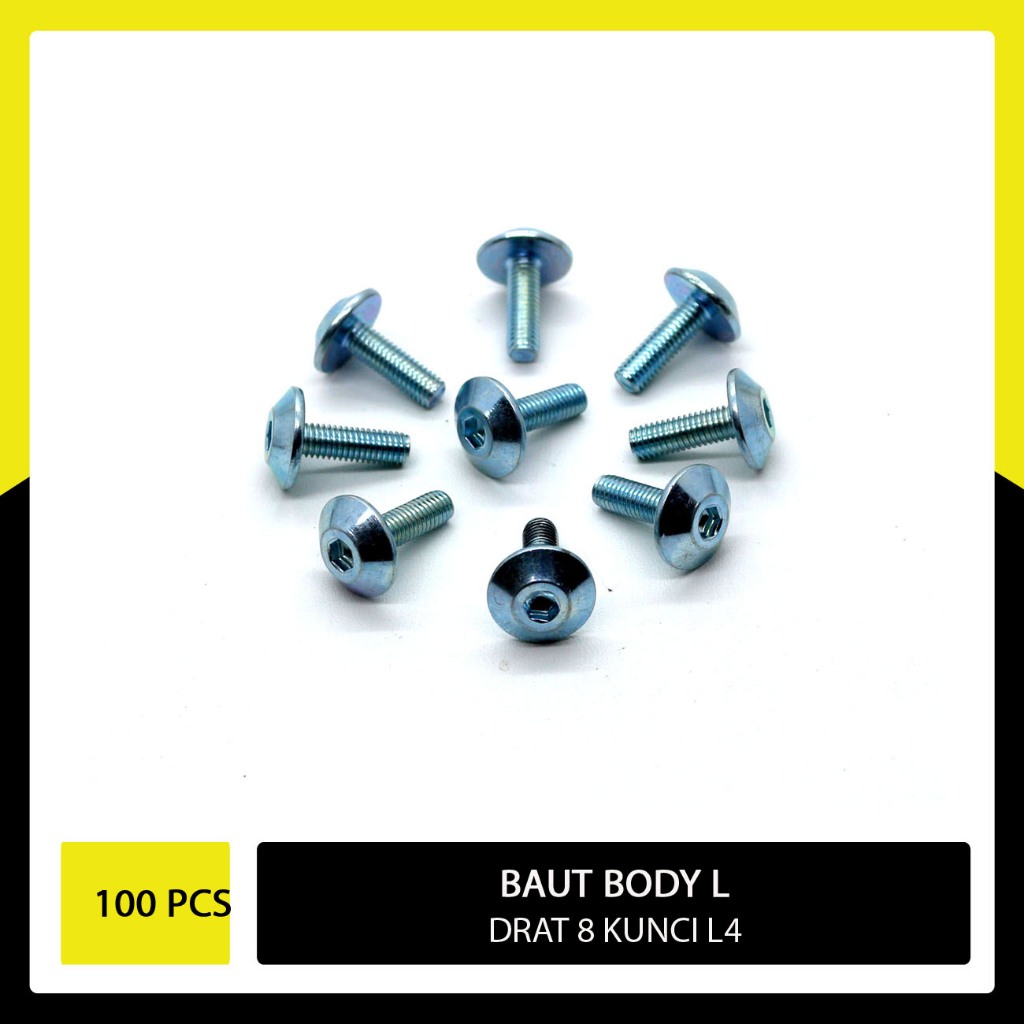 Jual Baut Body Motor drat 8 Kunci L 4 / Baut Body l m5x16 | Shopee ...