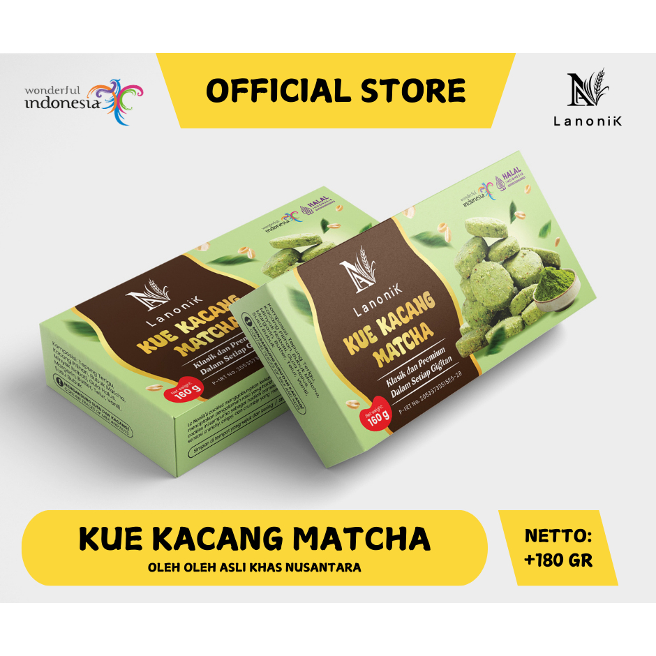 Jual KUE KACANG MATCHA by La Noniik | Kue kering Premium Kue Lebaran ...