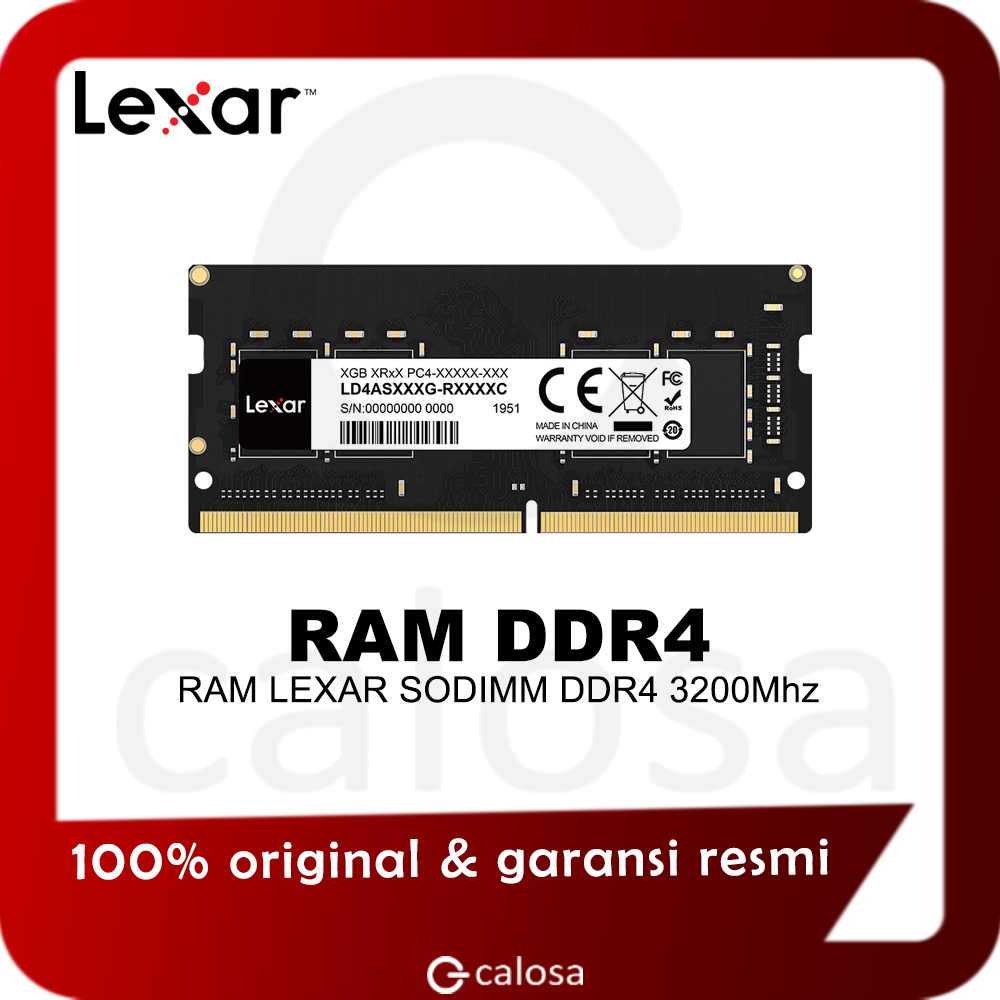 Jual Memory RAM untuk Notebook Laptop merk LEXAR for DDR4 4GB / 8GB ...
