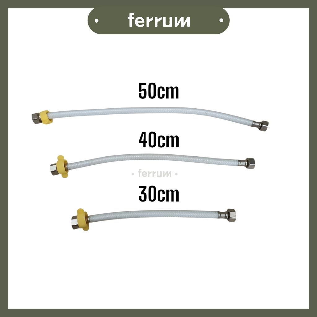 Jual [ FERRUM ] Selang Fleksibel PVC Slang Wastafel Closet PVC 30cm ...