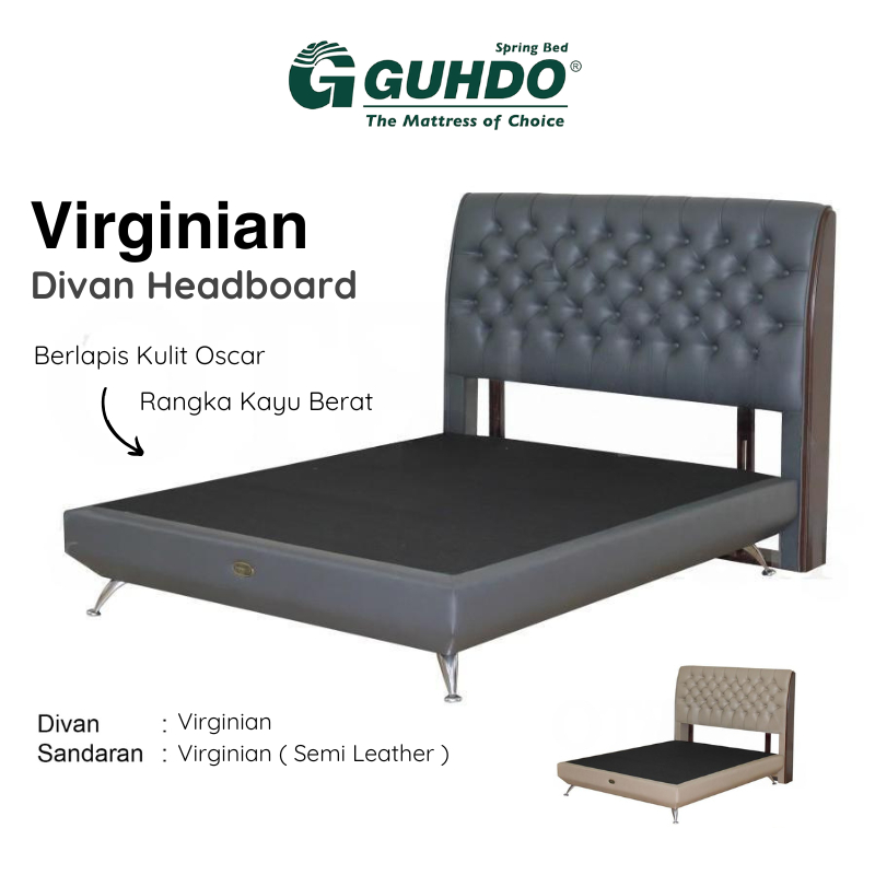 Jual Divan Sandaran Headboard Base Kasur GUHDO Virginian Style Abu-Abu ...