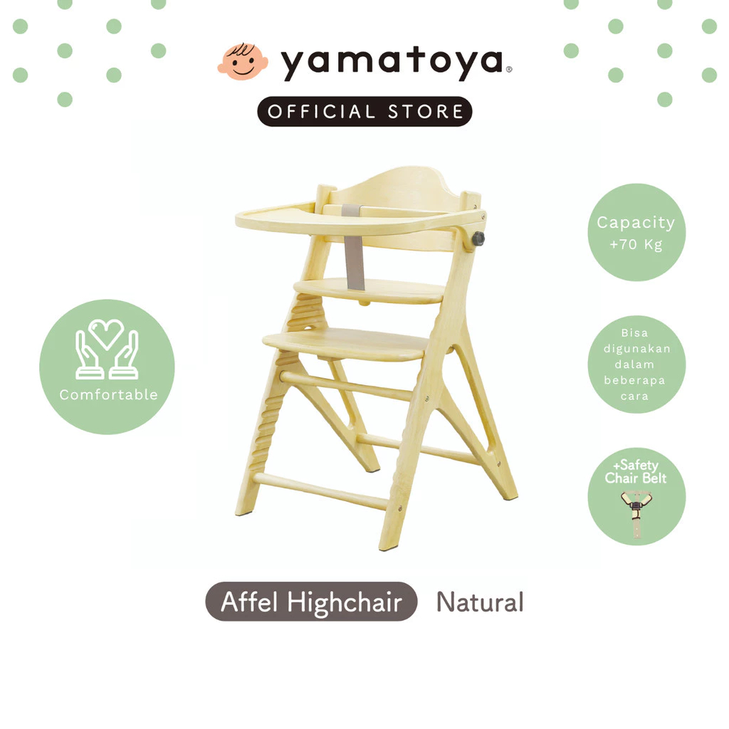 Jual Yamatoya Affel Chair Natural - Kursi Makan Bayi | Shopee Indonesia