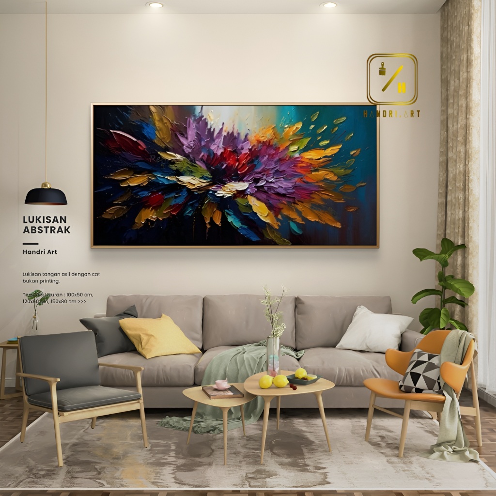 Jual Lukisan Bunga Abstrak Full Colors Abstrak Timbul 3d. | Shopee ...