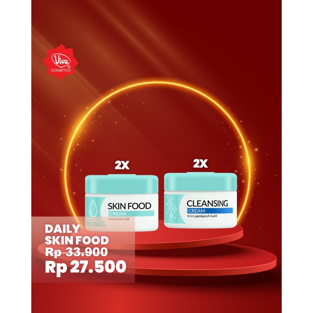 Jual Paket 2 Viva Skinfood 30 gr, 2 Viva Cleansing Cream 30 gr Viva ...