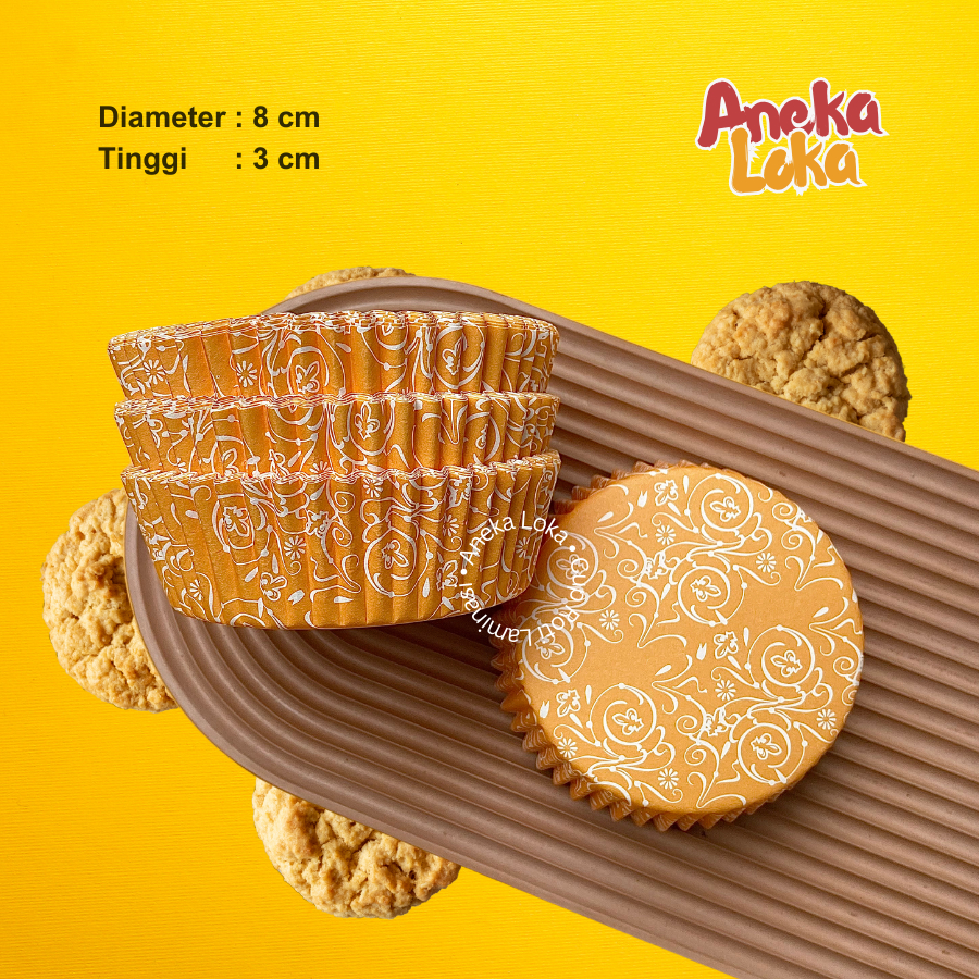 Jual Cup Roti Laminasi Bulat DM 8cm Orange Batik 200pcs | Shopee Indonesia