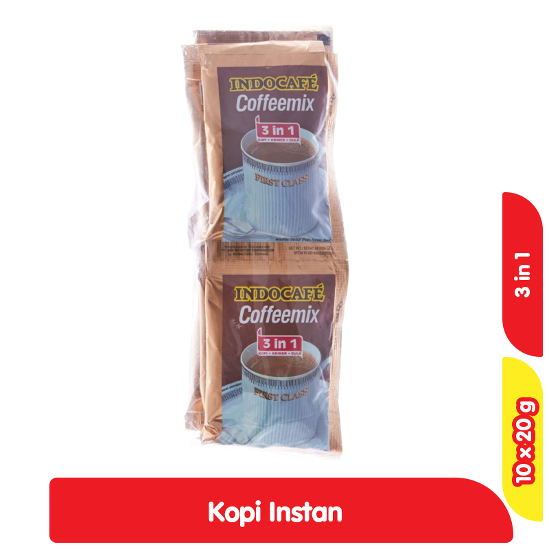 Jual Indocafe Coffeemix Kopi 3 in 1 Sachet 10 x 20 g | Shopee Indonesia