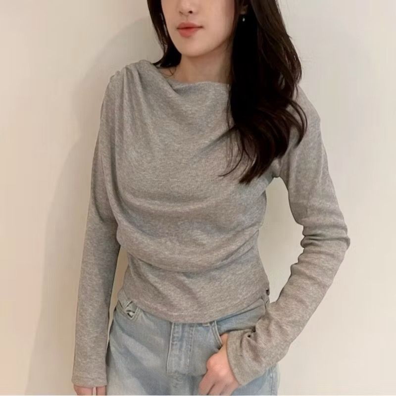 Jual APRIL TOP | Atasan Knit Wanita Korean Top Baju Knit Wanita Lengan Panjang Basic Long Sleeve ...