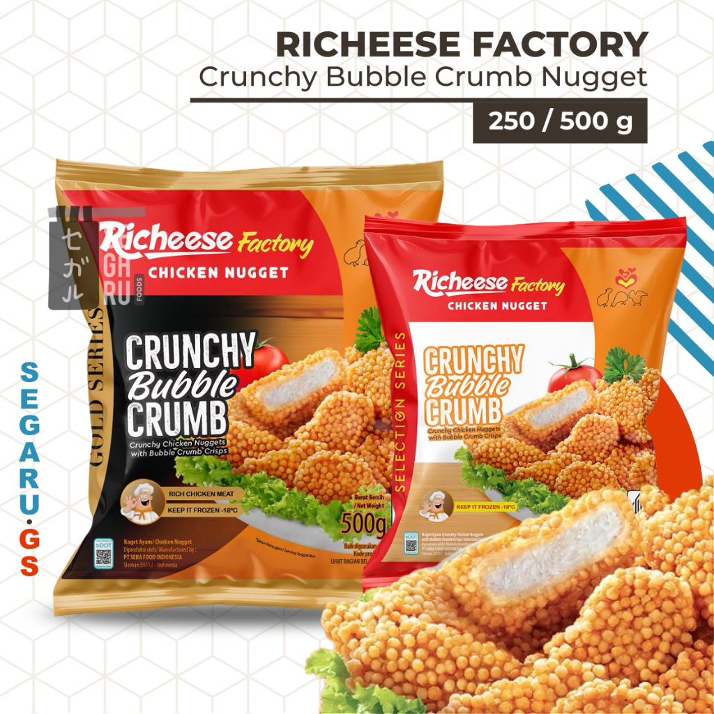 Jual Chicken Nugget Richeese Factory Nugget Crunchy Bubble Crumb ...