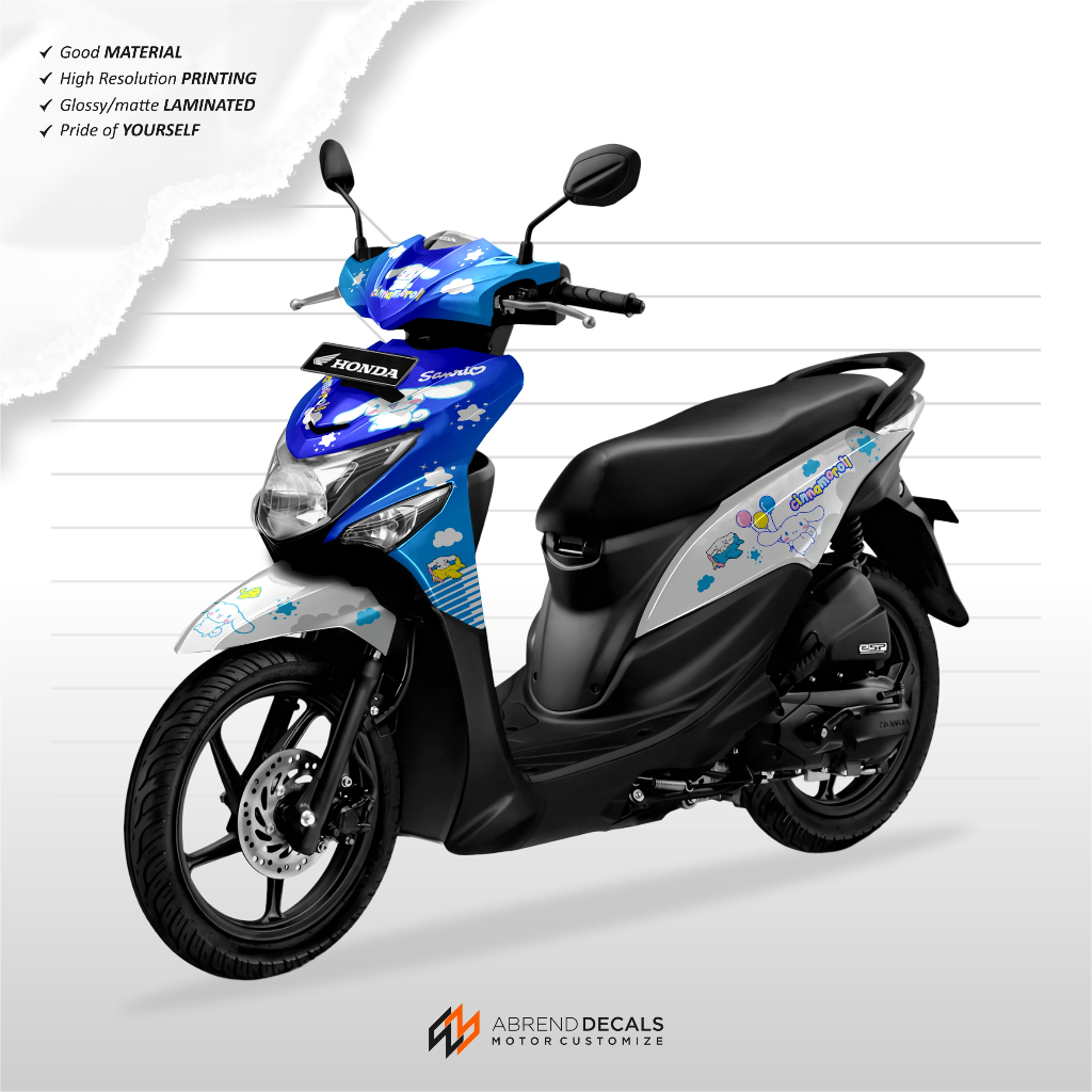 Jual DECAL FULLBODY BEAT POP CINNAMOROLL / STIKER MOTOR HONDA BEAT POP ...