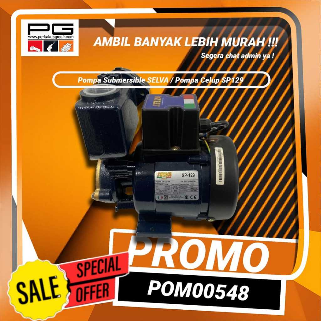 Jual POMPA AIR LISTRIK SELVA SP129 WATER PUMP POMPA AIR LISTRIK SELVA ...