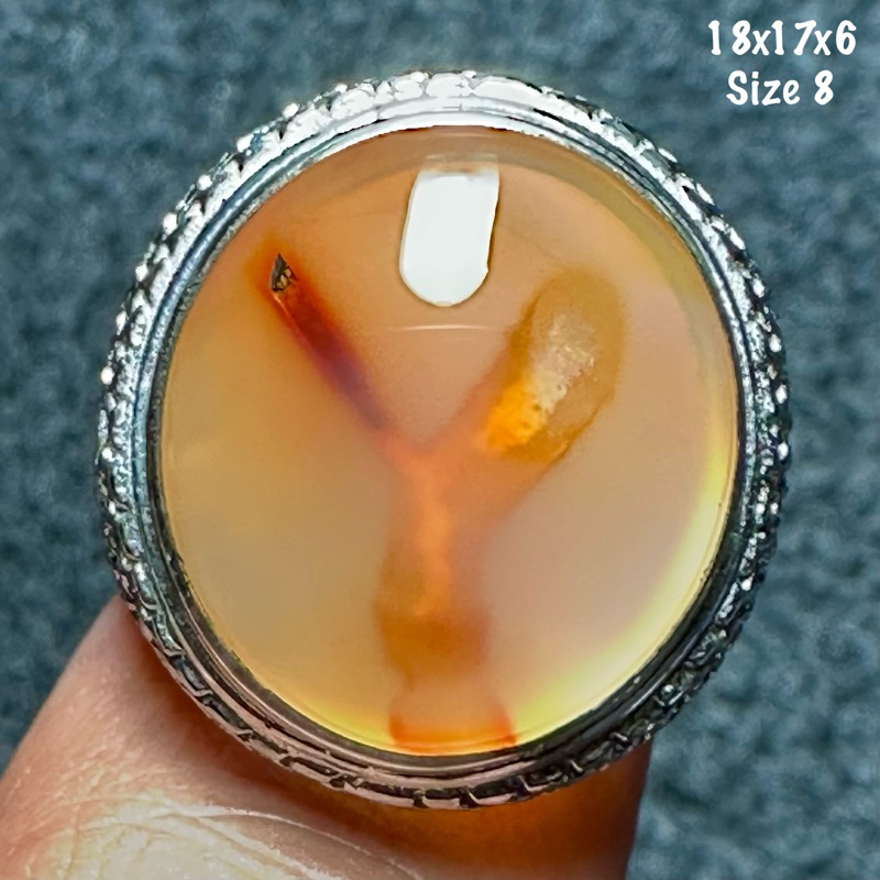 Jual Cincin Batu Akik Natural Baturaja Inisial Y 3D Kristal (asli alam ...