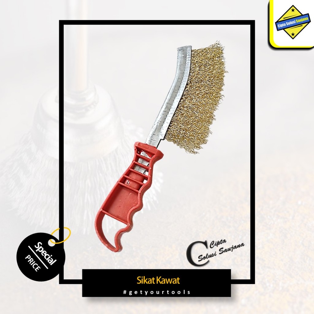 Jual SIKAT KAWAT BESI BAJA BENGKOK LAPIS KUNINGAN SIKAT KARAT KERAK LAS ...