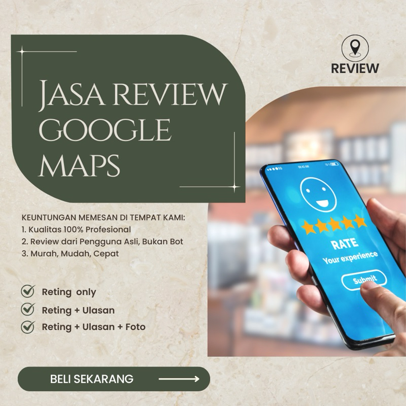 Jual JASA ULASAN GOOGLE MAPS / RATING GOOGLE MAPS / REVIEW GARANSI 100% ...