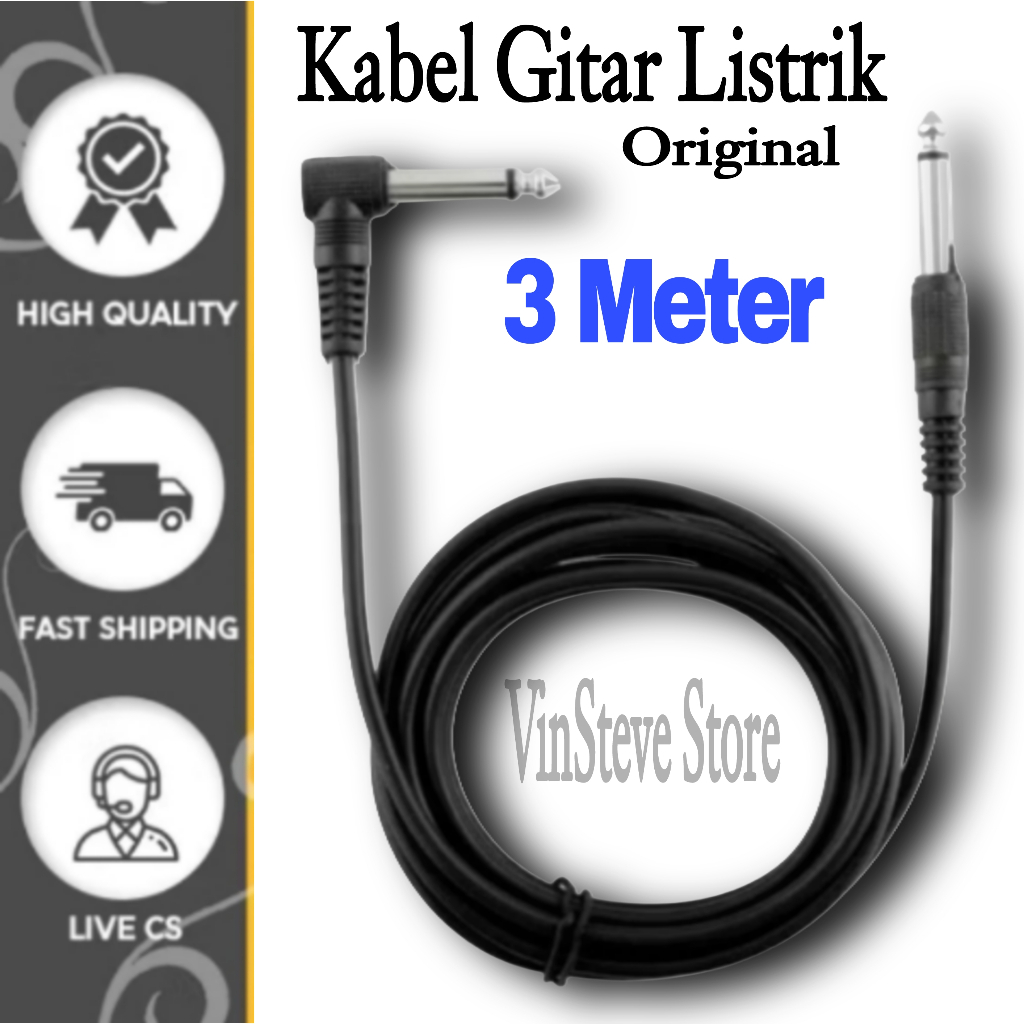Jual Kabel Jack Gitar Akustik 3 Meter | Shopee Indonesia