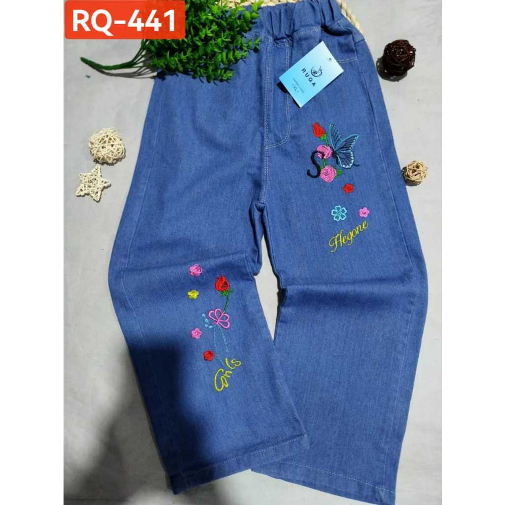 Jual CELANA KULOT JEANS IMPORT ANAK PEREMPUAN USIA 6-12 TAHUN | Shopee Indonesia