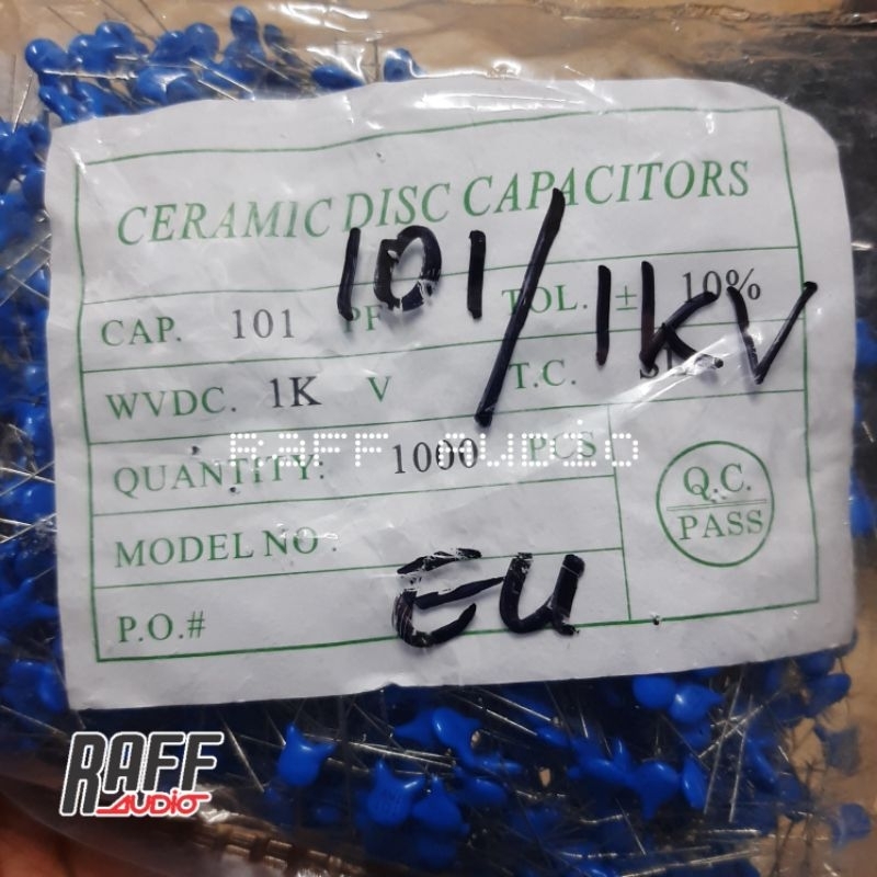 Jual Capacitor Kapasitor 101 100pf 1kv 10 PCS | Shopee Indonesia