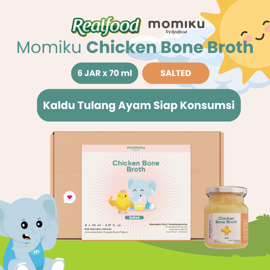 Jual Realfood Momiku Chicken Bone Broth Salted | Shopee Indonesia