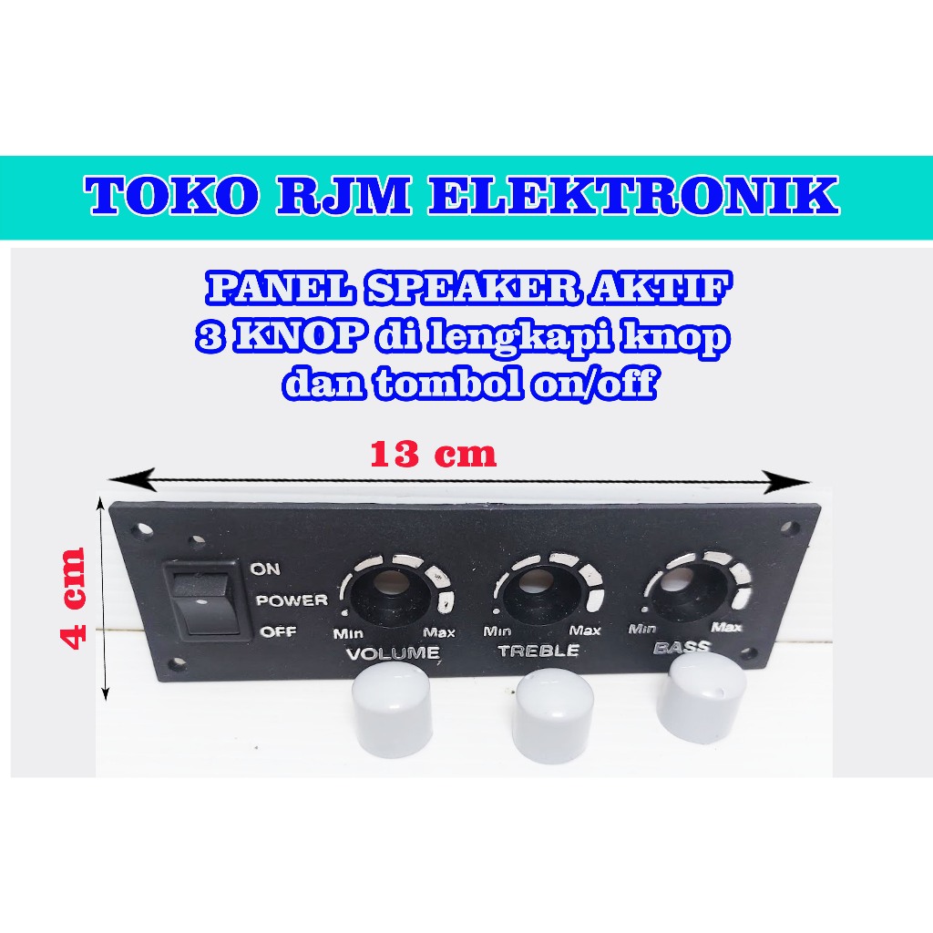 Jual panel speaker aktif 3 knop di lengkapi knop dan on off | Shopee ...