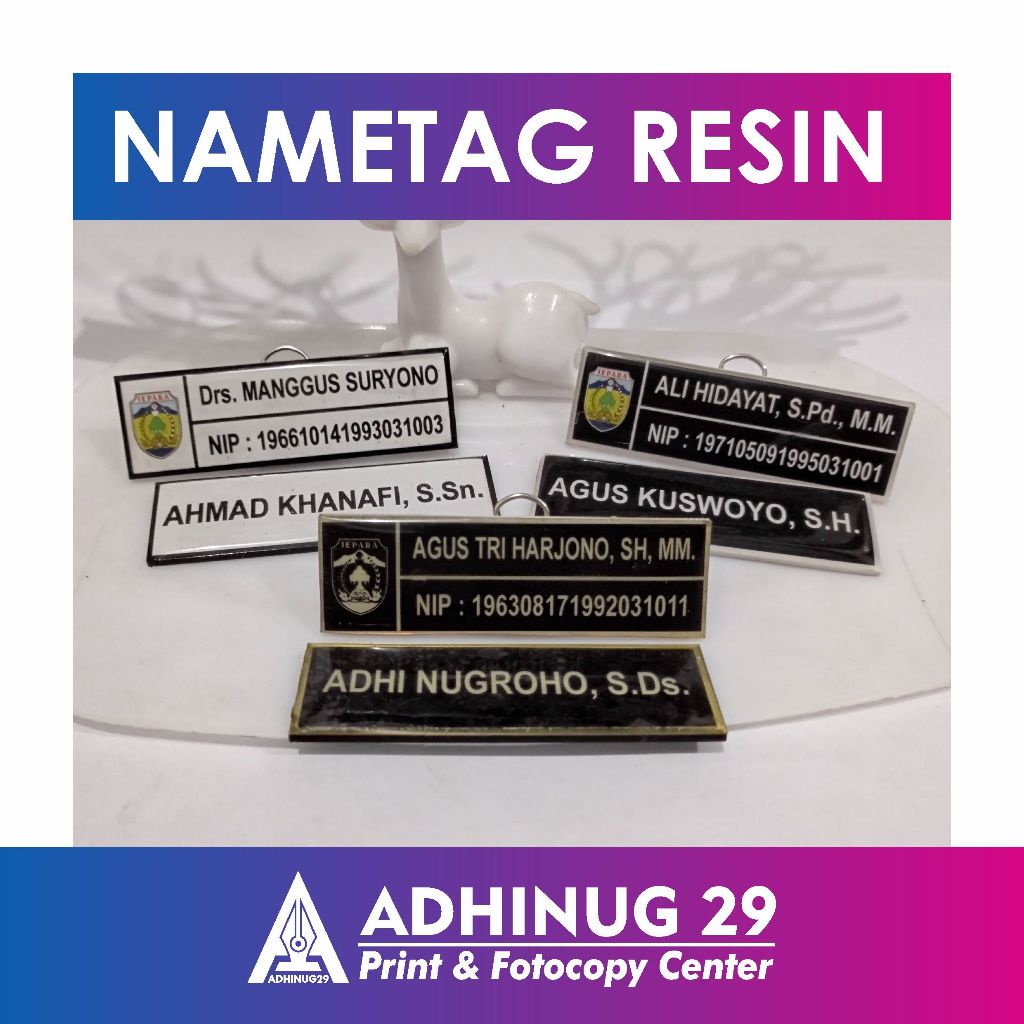 Jual NAMETAG RESIN UV AKRILIK │ NAMA DADA │ NAMETAG RESIN │ NAMETAG ...