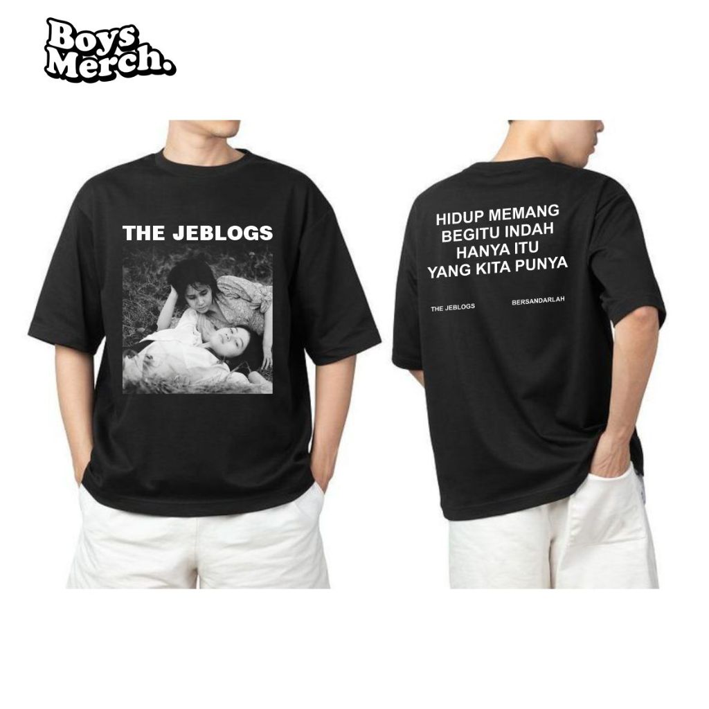 Jual The Jeblogs Kaos Hitam Bersandarlah | 100%Cotton Combed 24s ...