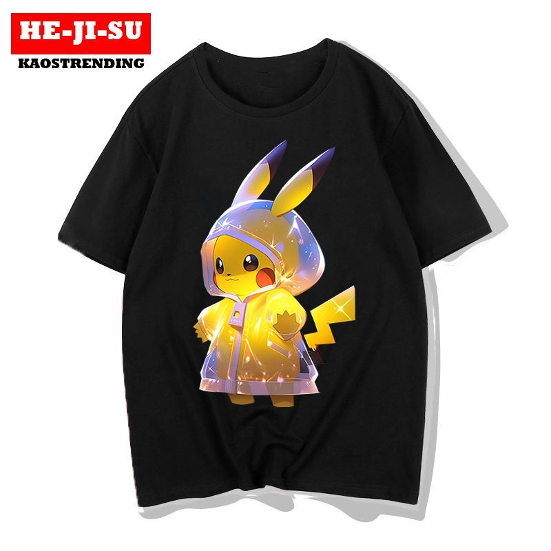 Jual Kaos Pikachu Pokemon Lightning in The Rain Clothes of Pikachu 3D ...